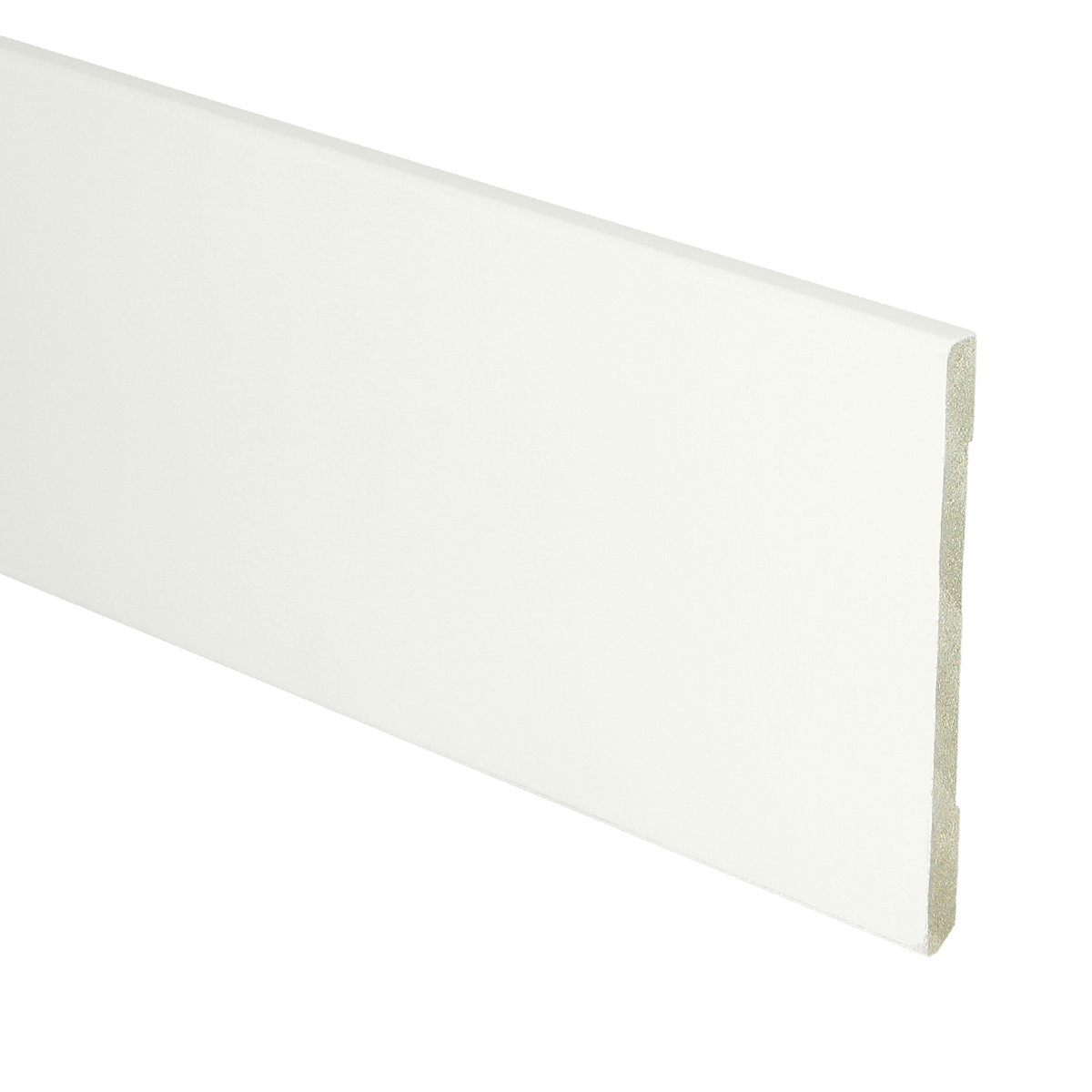 MDF Moderne plint 90x6 wit voorgelakt RAL 9016 - Parketmeester